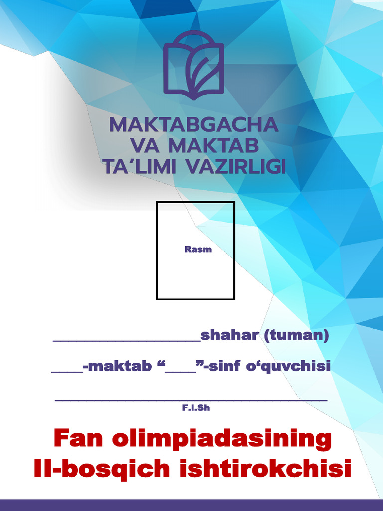 Olimpiada Beydjik II-bosqich | PDF