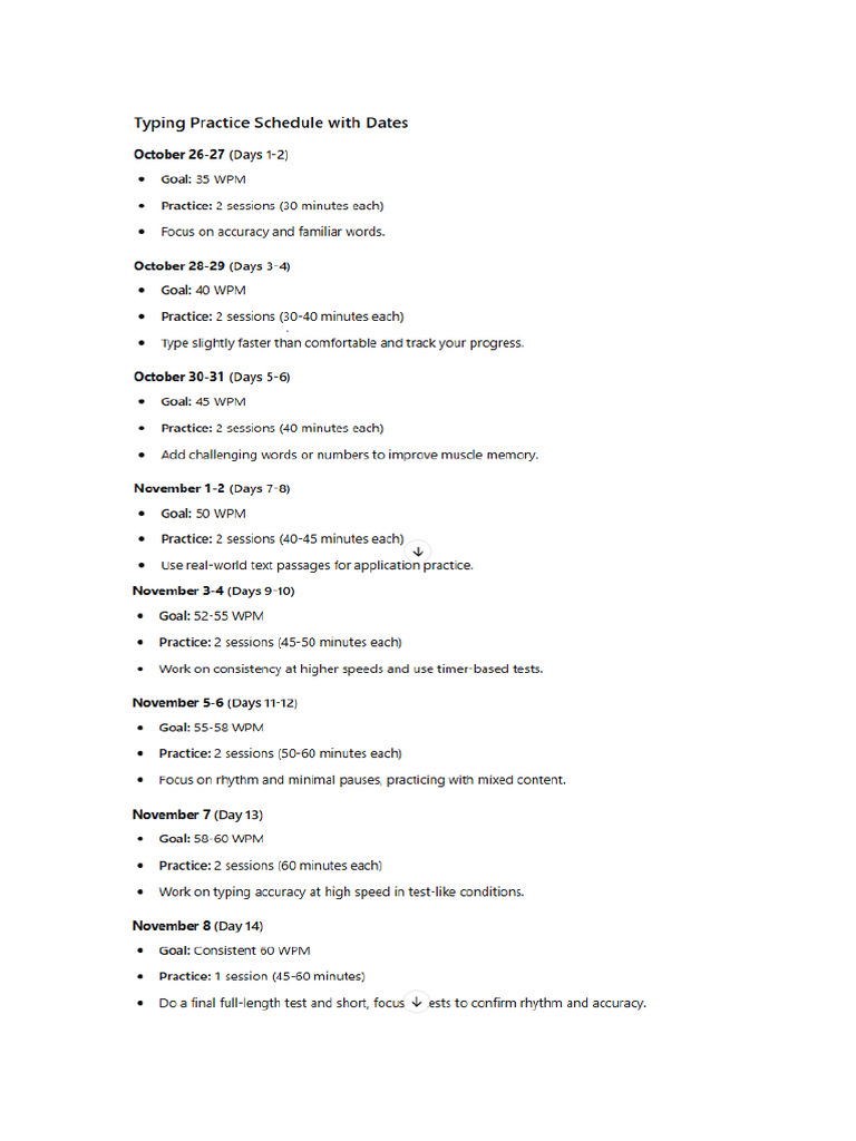 Typing Plan | PDF