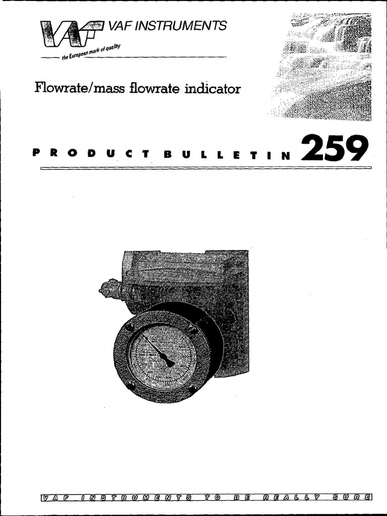 PB-259Flowrate Mass Flowrate Indicator | PDF | Flow Measurement | Metrology