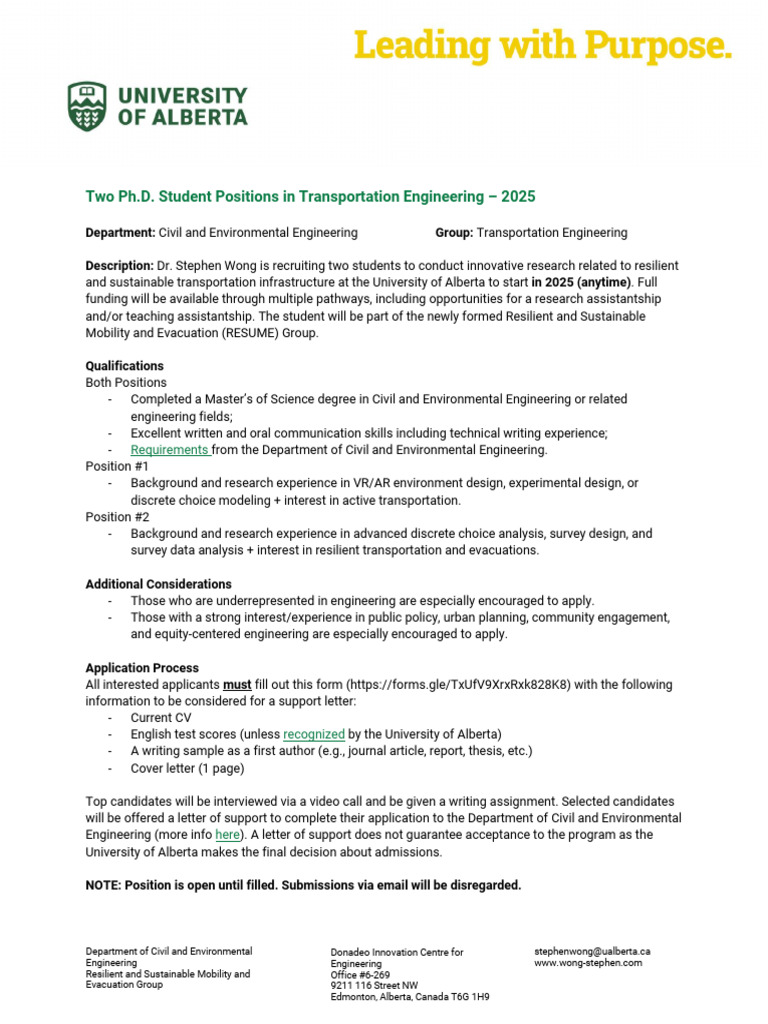 Recruitment Letter 2025 Two PHD | PDF | Doctor Of Philosophy | Engineering