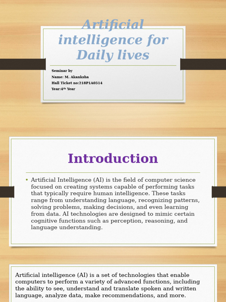 AI Applications in Daily Life | PDF | Artificial Intelligence ...