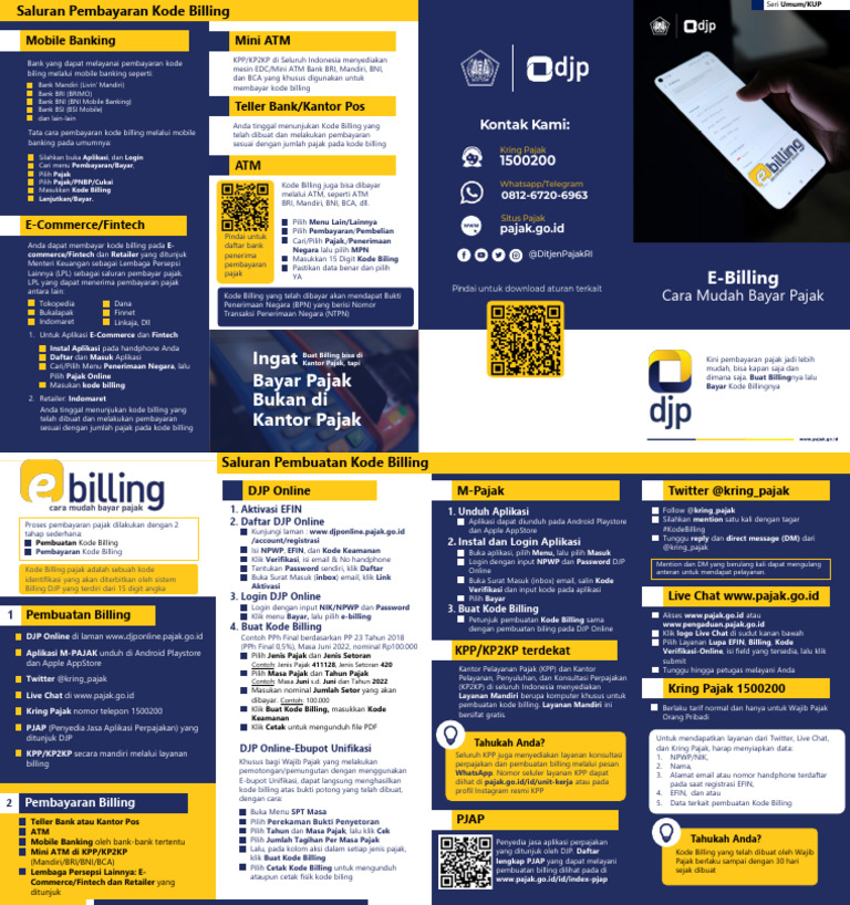 E-Billing: Cara Mudah Bayar Pajak | PDF