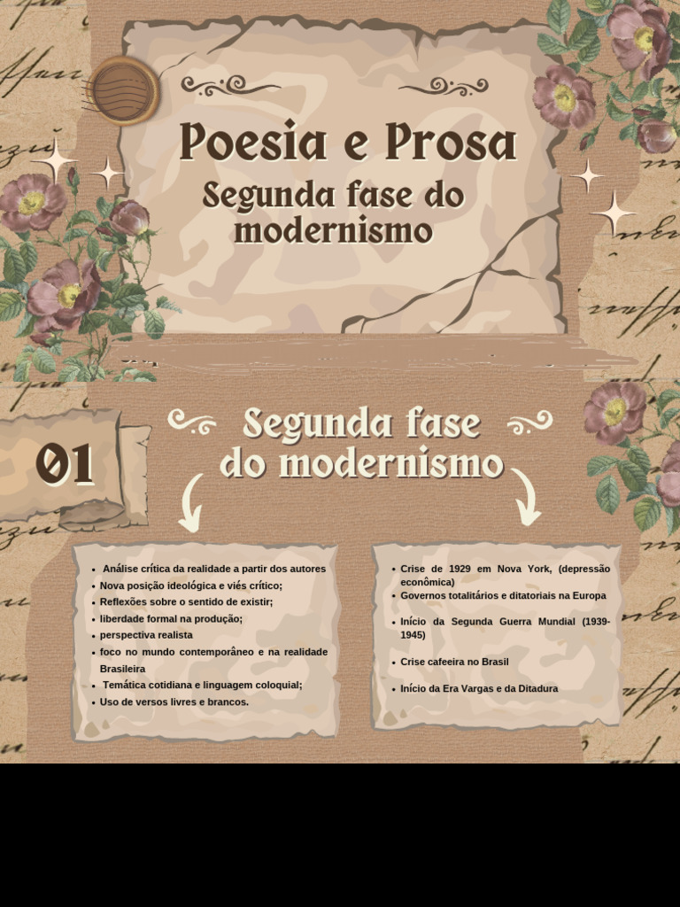 Prosa e Poesia-2 Fase Do Modernismo | PDF | História