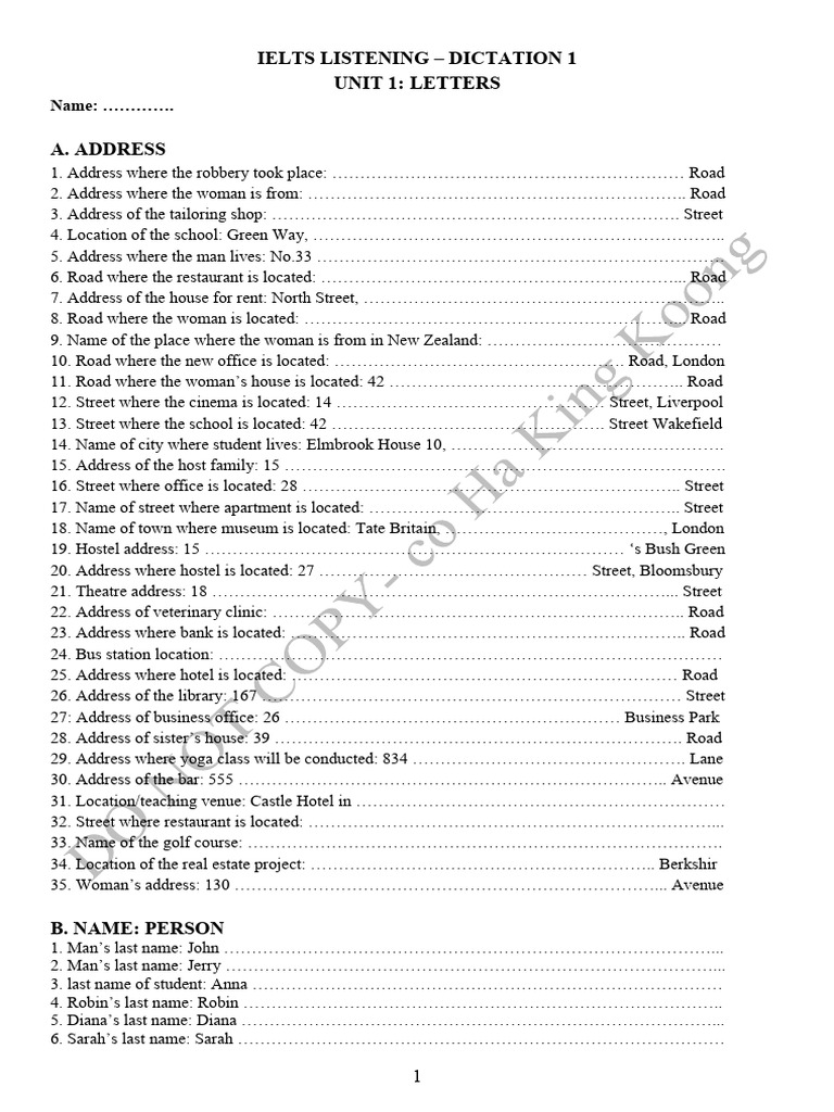 Dictation 1 | PDF | Length | Fee