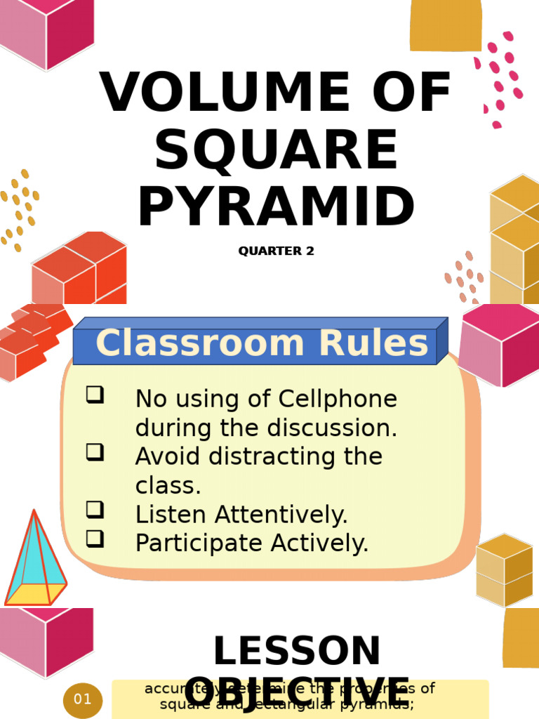 Volume of Square Pyramid | PDF | Rectangle | Euclidean Geometry