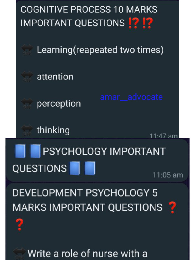 Psychology Important Questions Blueprint | PDF