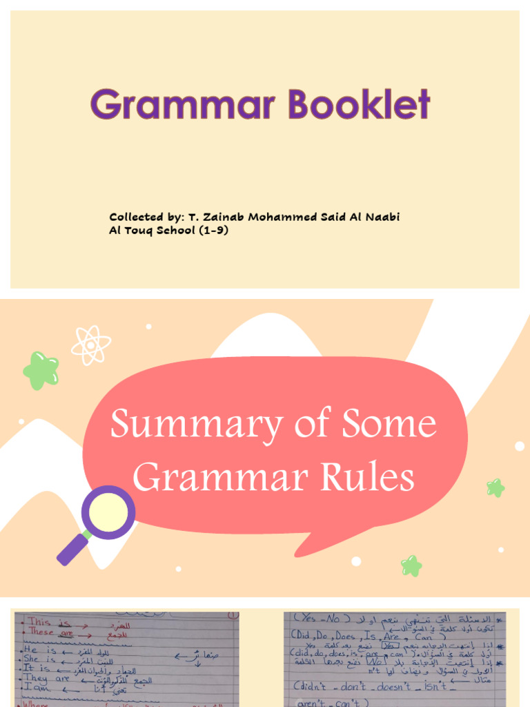 Grammar booklet-1 2 | PDF | Linguistics