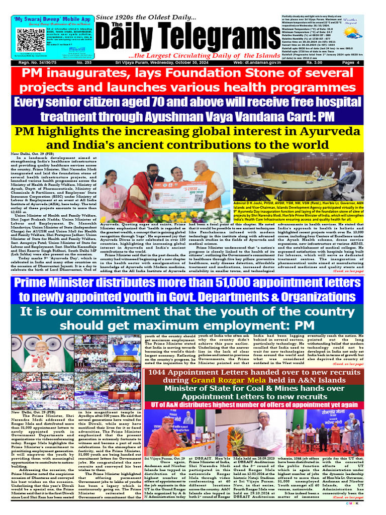 #The Daily Telegrams Oct 30 | PDF | Ayurveda