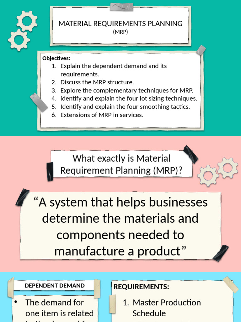 Essentials of Material Requirements Planning | PDF | Inventory ...