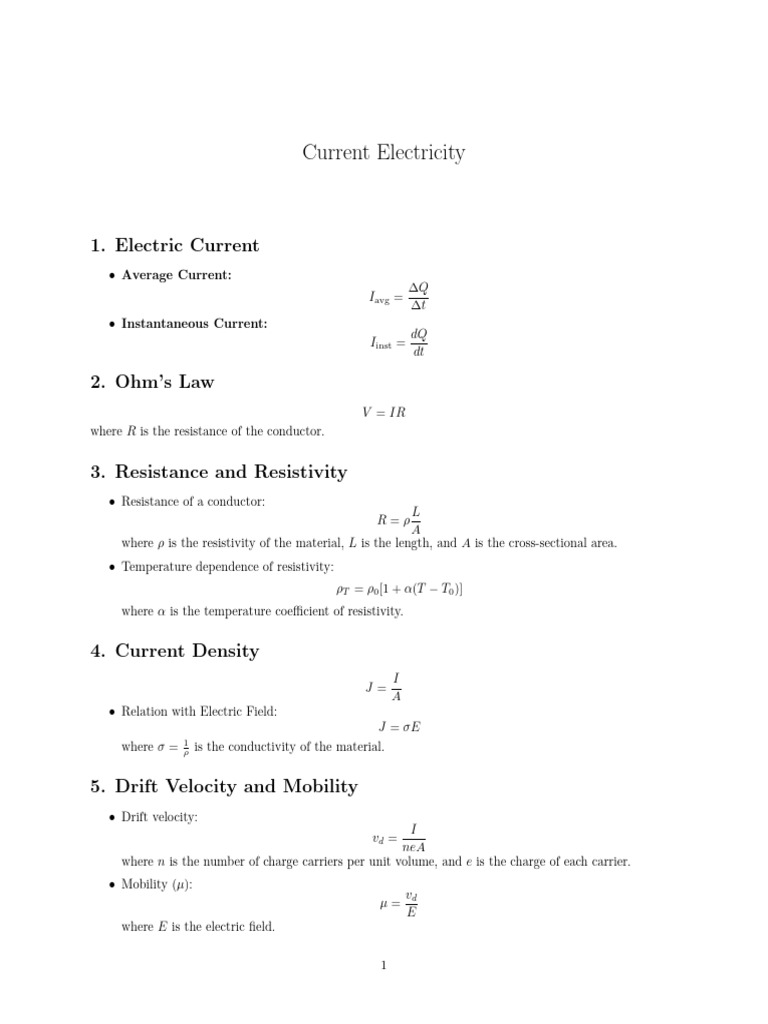 Current Electricity | PDF | Series And Parallel Circuits | Electric Current