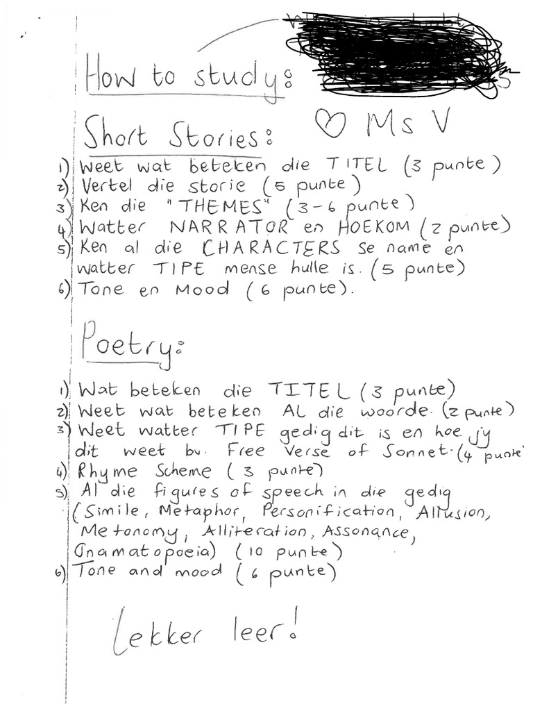 GR 12 EFAL Short Stories 1 Page Summaries | PDF