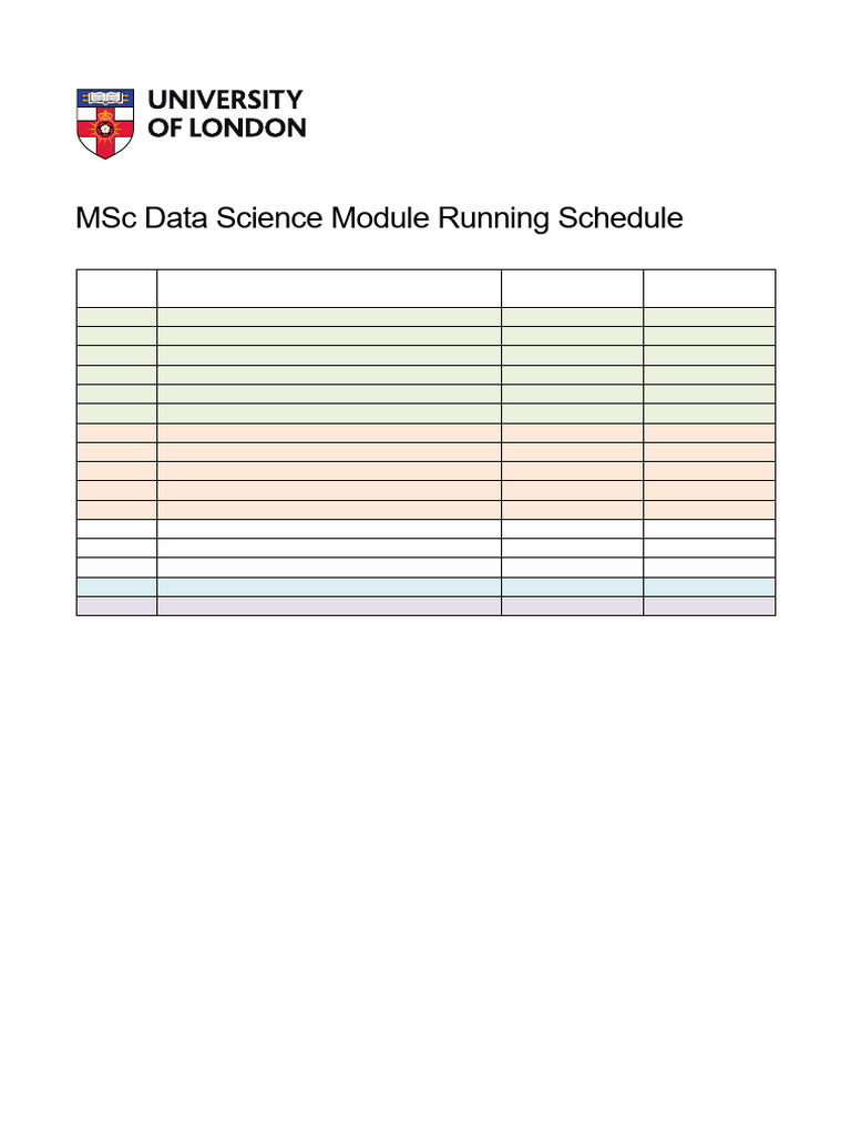 MSC Data Science Module Release Schedule 21 07 2022 | PDF