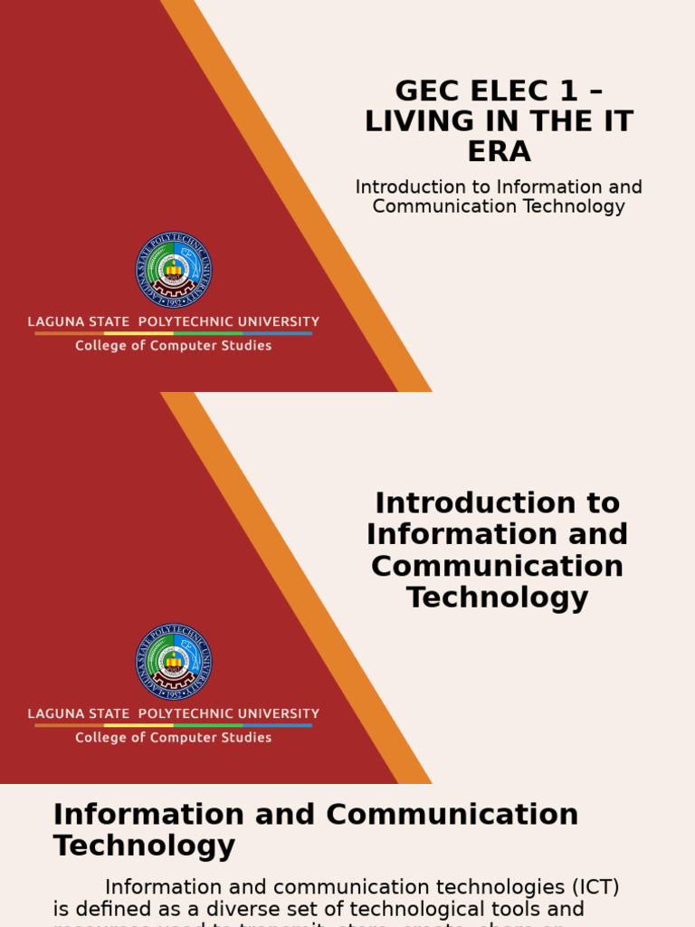 Living in The IT Era - Module 1 | PDF | Information And Communications Technology | Computing