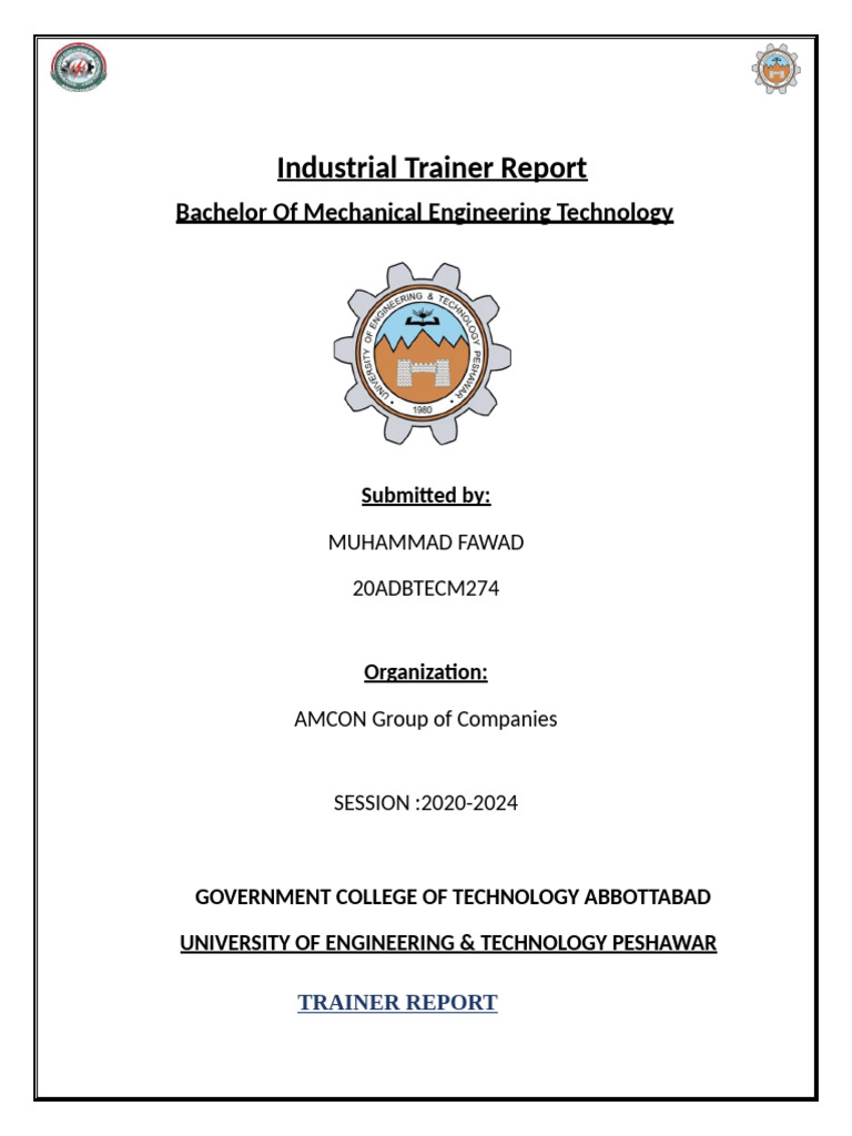 Industrial Trainer Report | PDF | Engineering | Troubleshooting