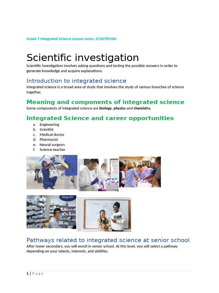 Integrated Science Grade 7 2 | PDF | Density | Volume