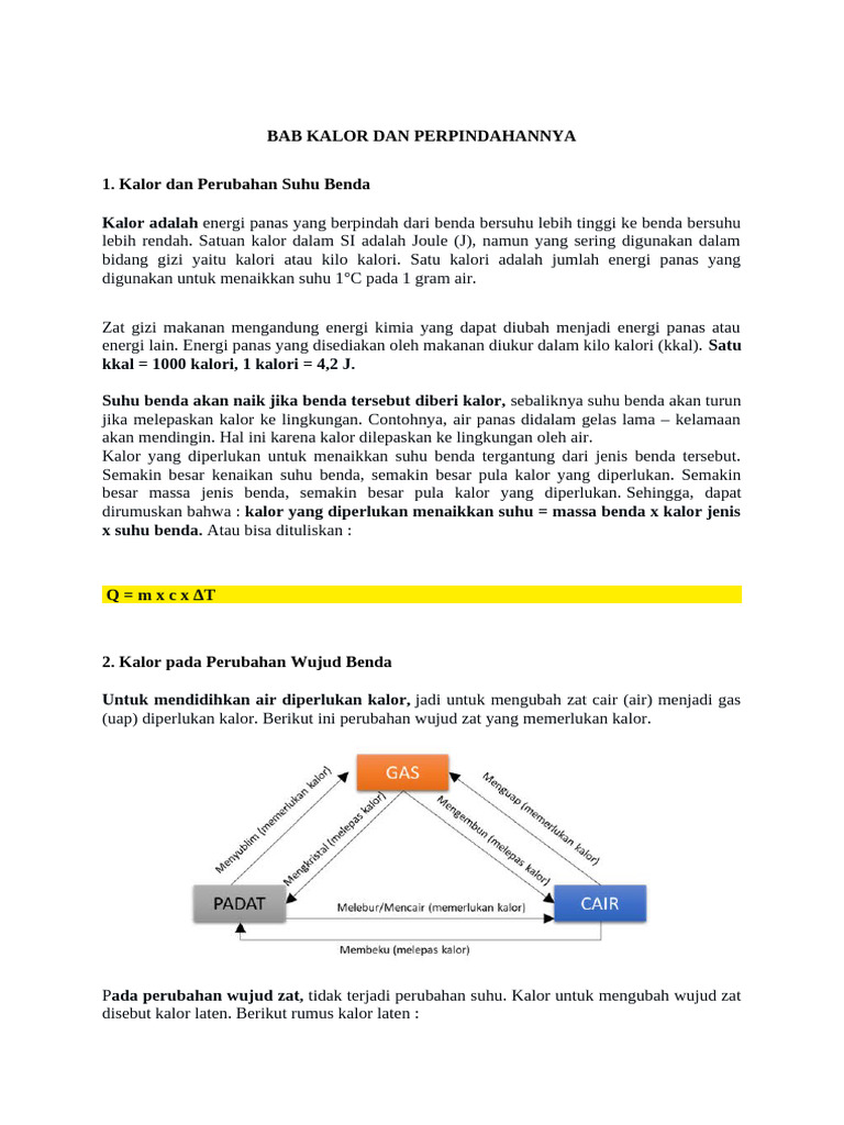 Bab Kalor Dan Perpindahannya | PDF | Sains & Matematika | Teknologi & Rekayasa
