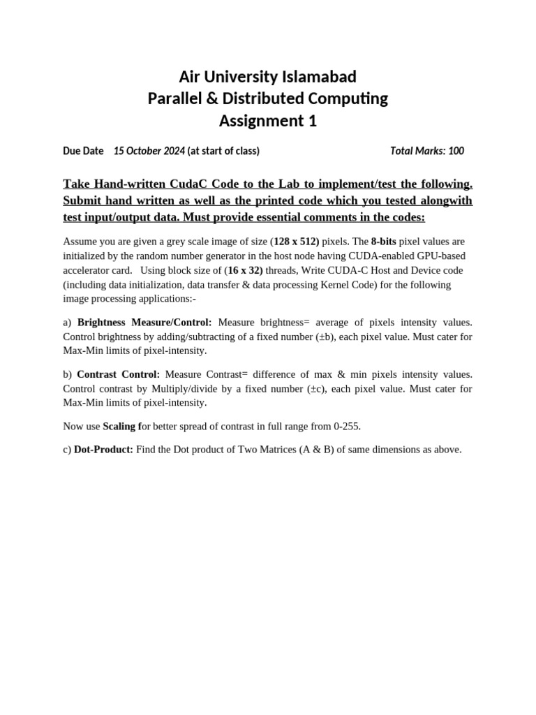 Pdc Assignment 01 Pdf