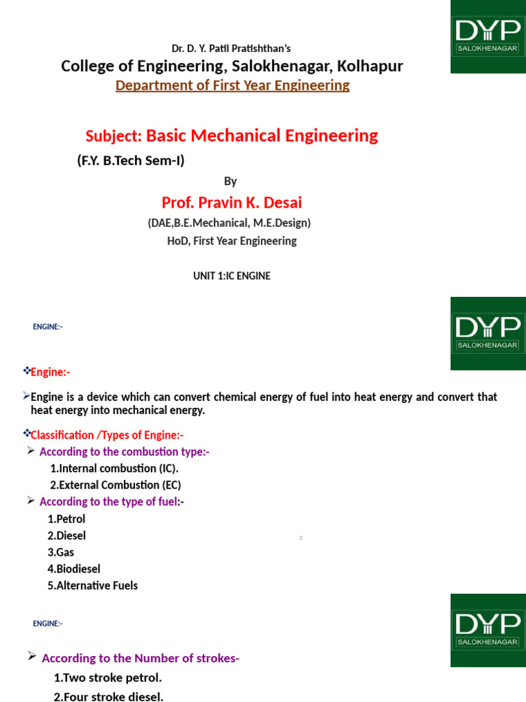 Ic Engine Pdf Internal Combustion Engine Diesel Engine