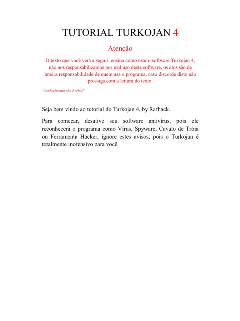 Tutorial Turkojan 4 | PDF | Computadores