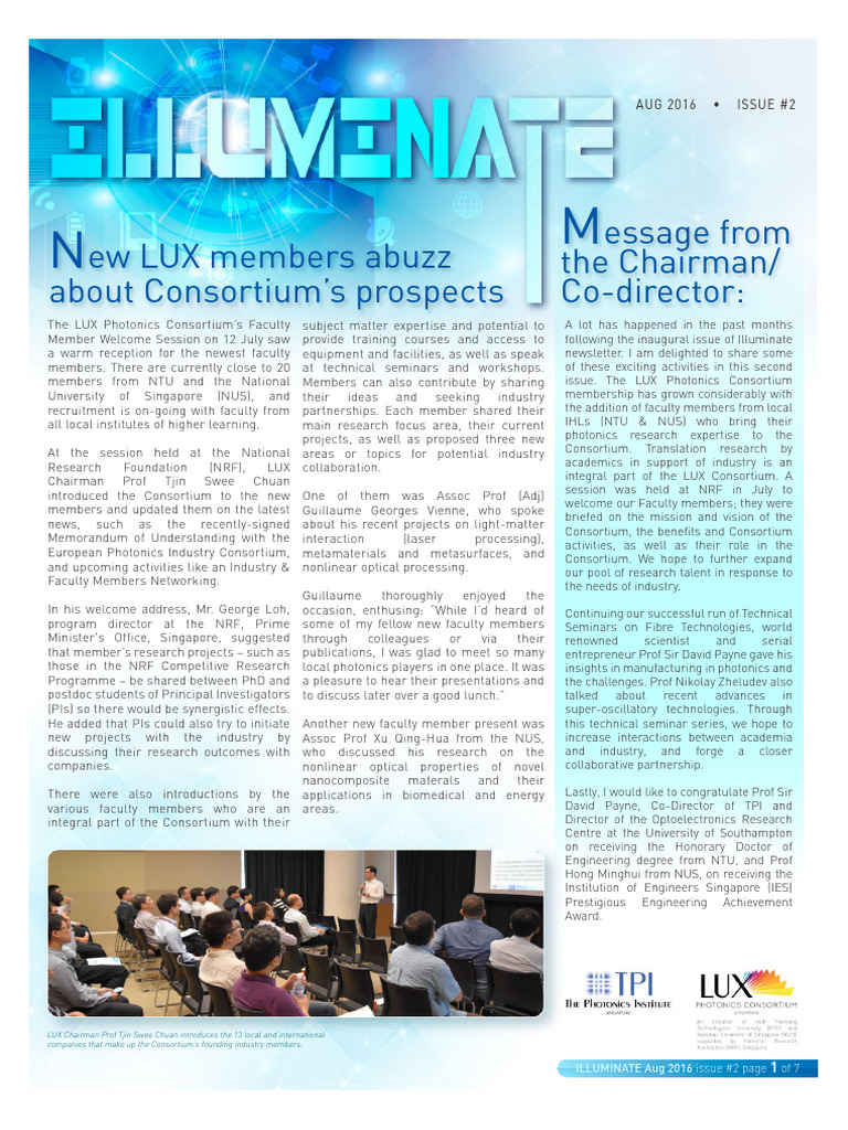 Illuminate Newsletter Issue 02 | PDF | Fiber Optic Communication | Optics