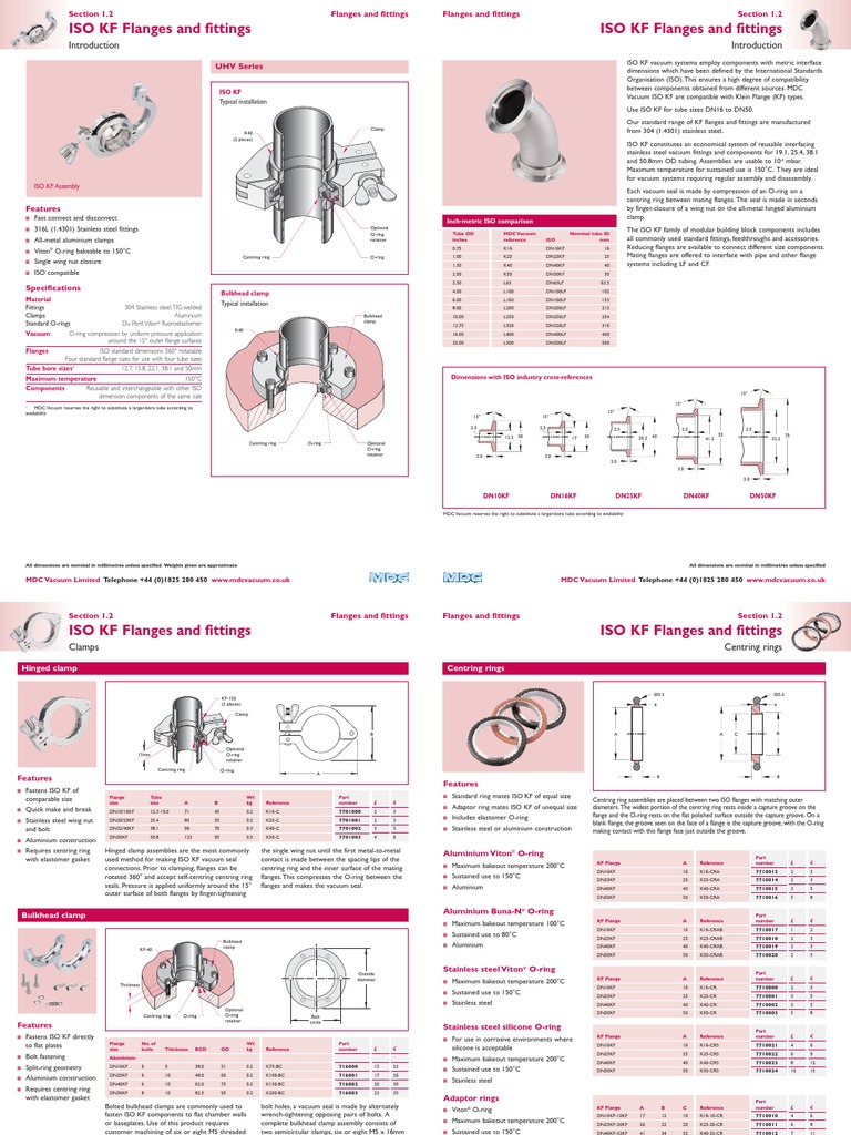 Sec1.2 Iso LF Flanges | PDF | Screw | Mechanical Engineering