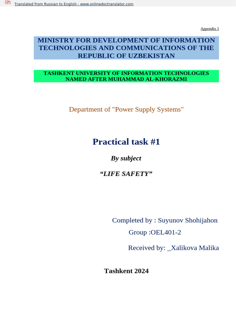 Life Safety Practical Work 1 | PDF | Noise | Occupational Safety And Health