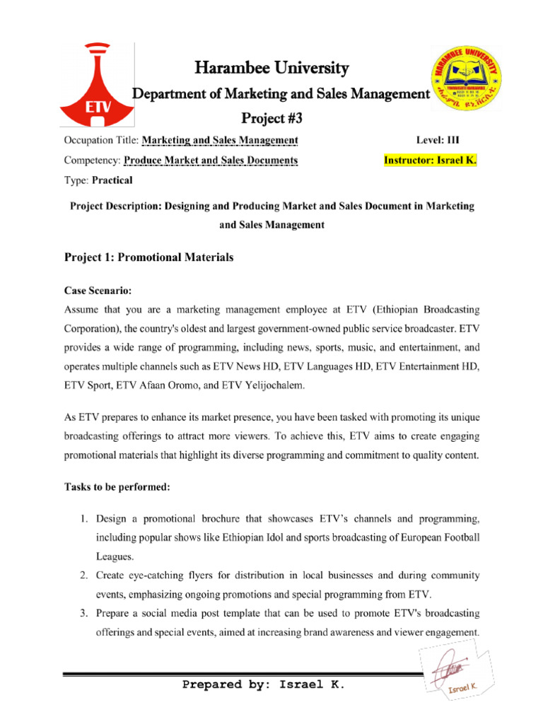 business management for harambe university student project 22 | PDF