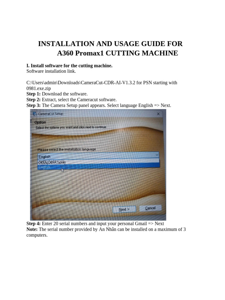 Guide To Installing and Using A Cutting Machine | PDF | Computers