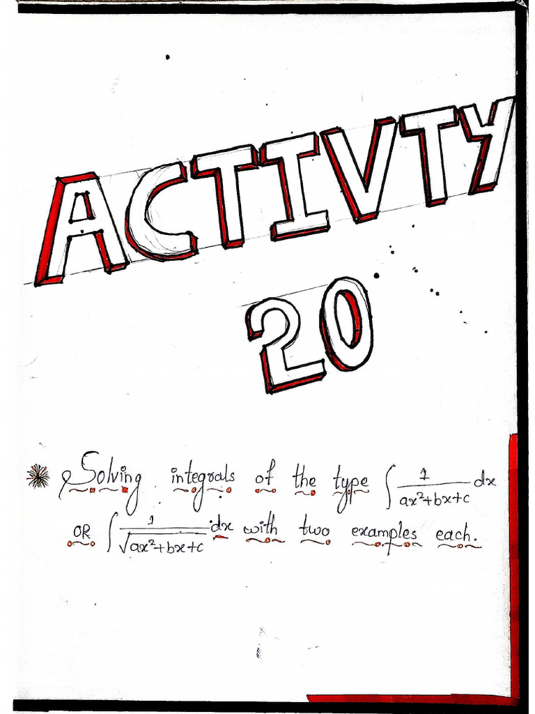 Activity-20 Integrations of Two Types | PDF