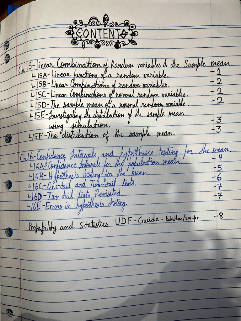 Probability Cheat Sheet VCE | PDF