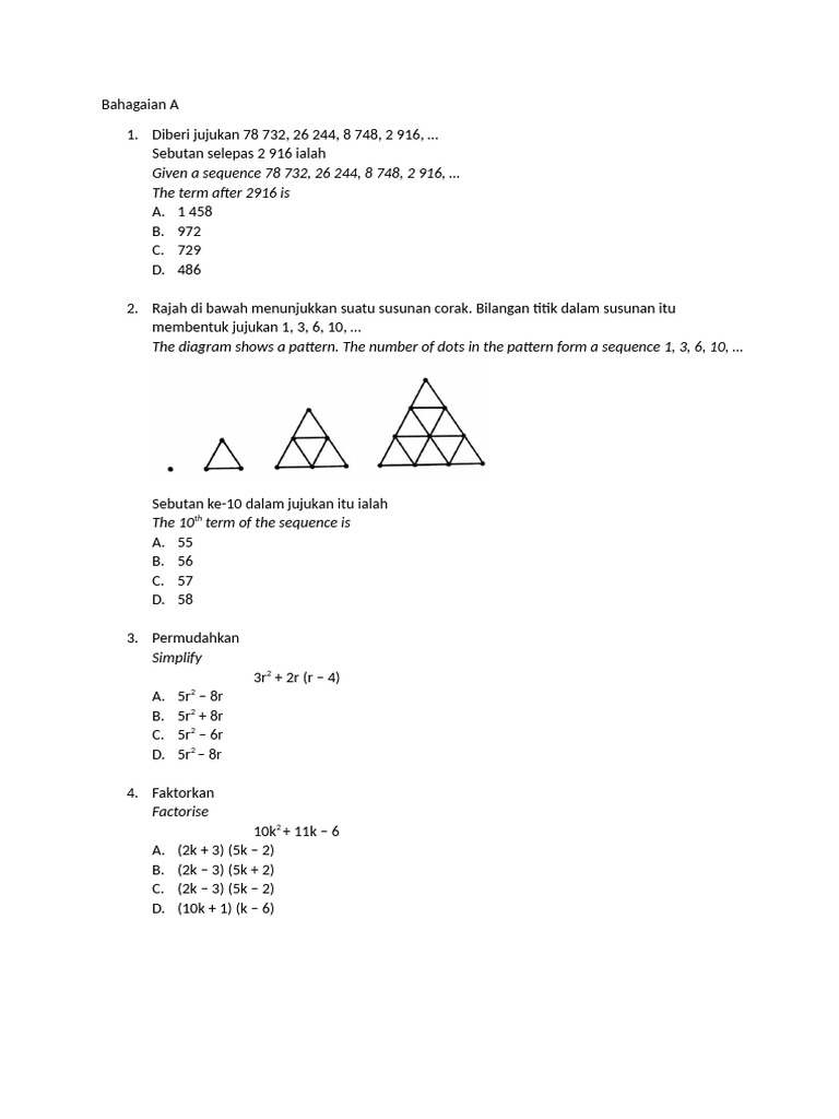 UASA Maths Form 2 2024 | PDF | Technology & Engineering