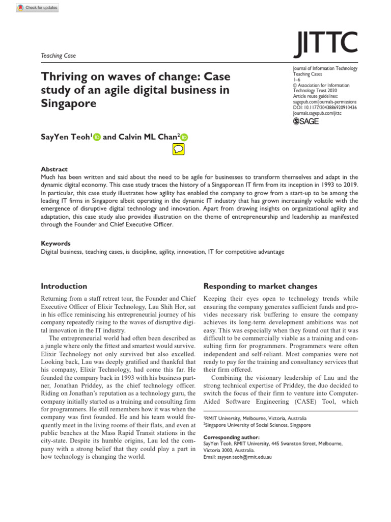 Thriving On Waves of Change | PDF | Cloud Computing | Innovation
