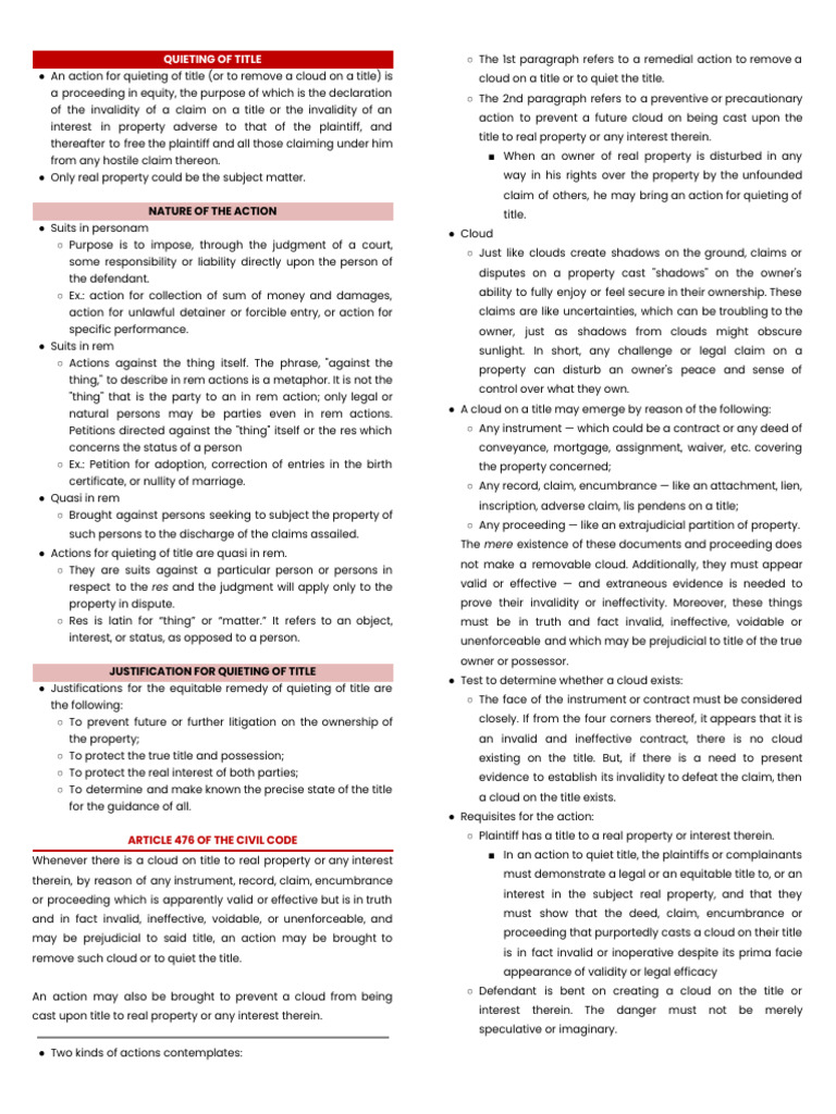 Property Week 7 Pdf Concurrent Estate Mortgage Law