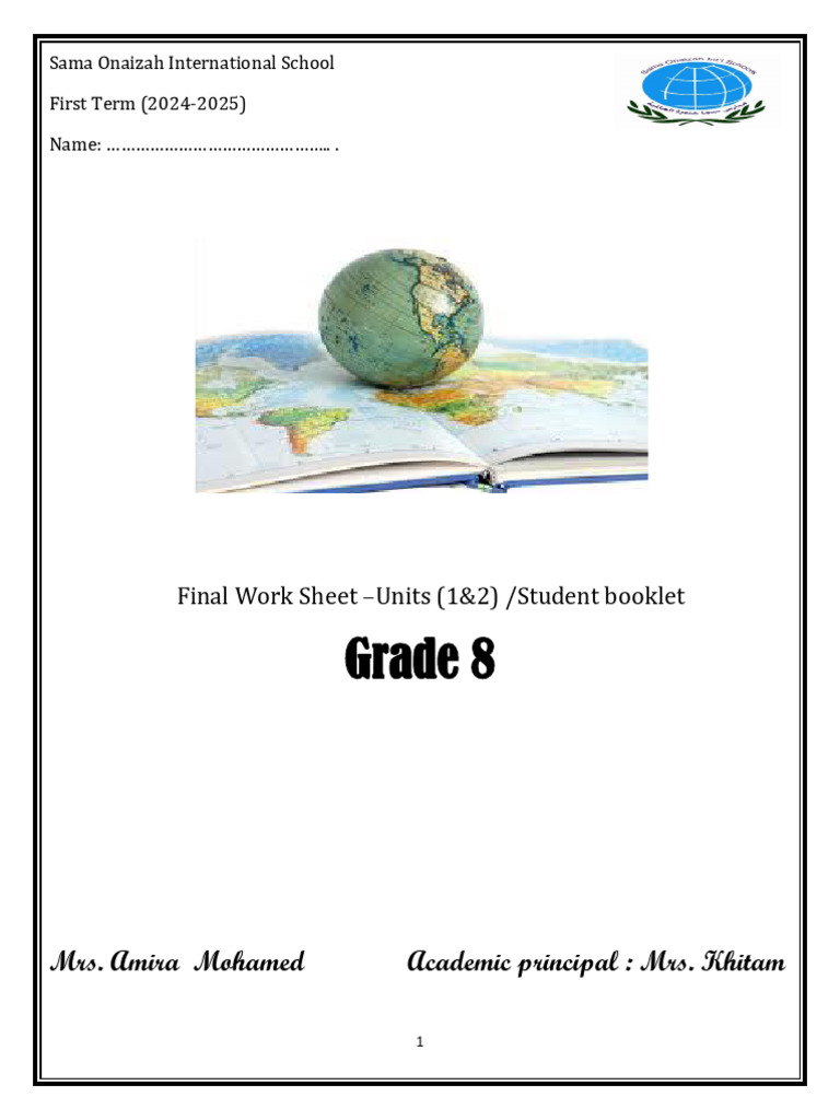 Grade 8 Family and Culture Worksheet | PDF | Umar | Caliphate