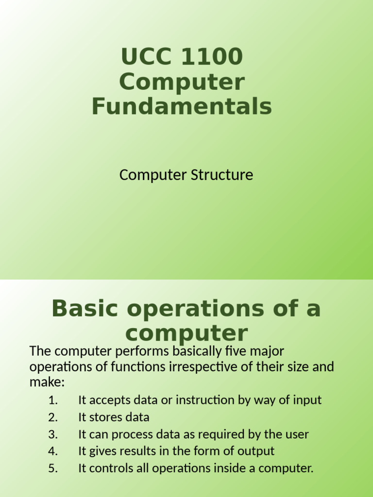 Understanding Computer Structure and Functions | PDF | Central Processing Unit | Digital Electronics