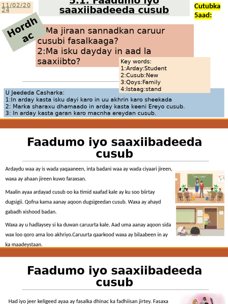56.faadumo Iyo Saaxiibadeeda Cusub | PDF