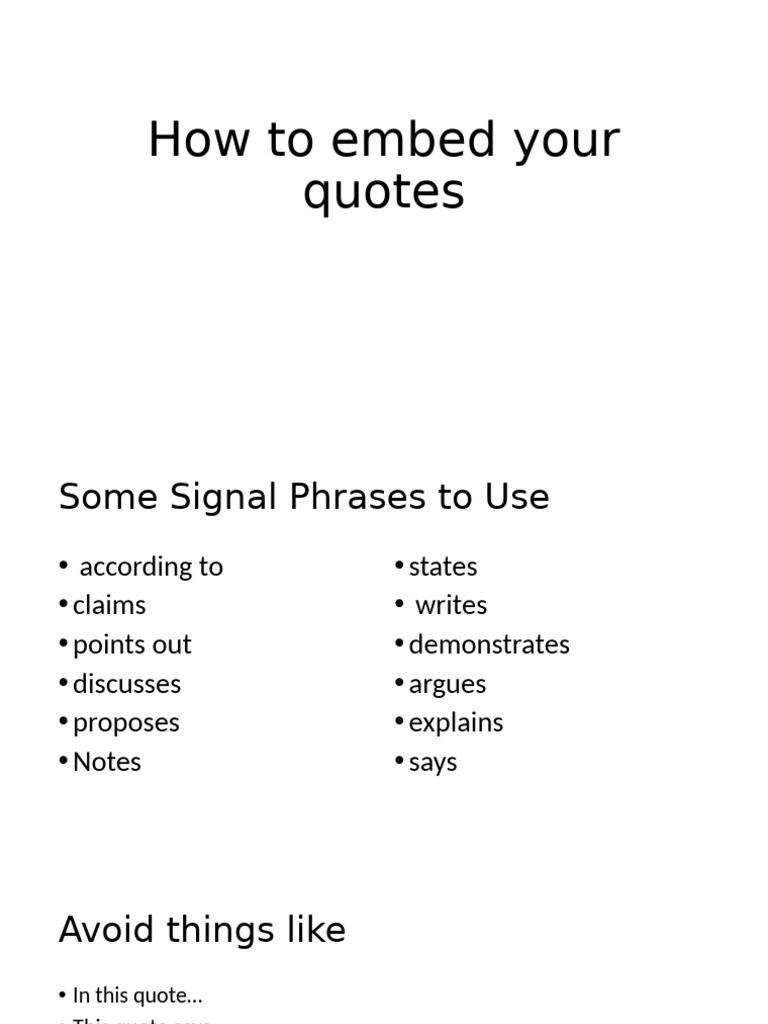 How To Embed Your Quotes | PDF | Courage | Othello