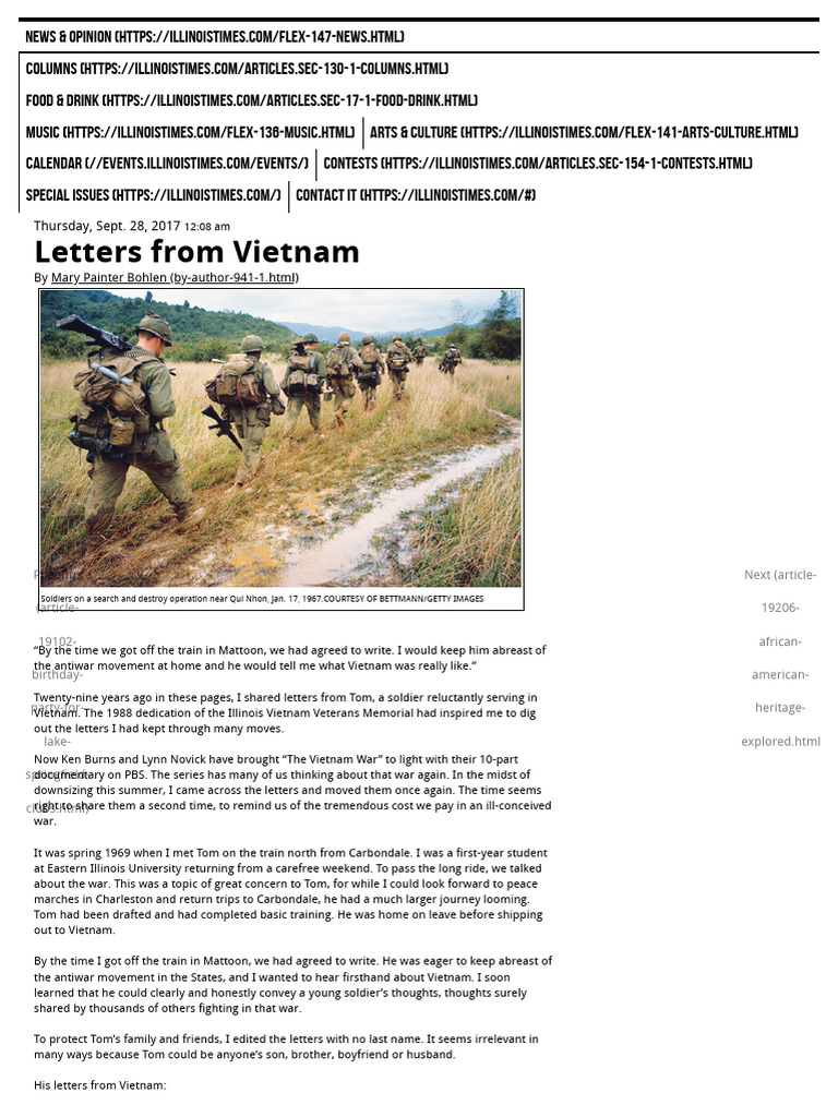 Vietnam War Letters: A Soldier's Perspective | PDF | People's Army Of ...