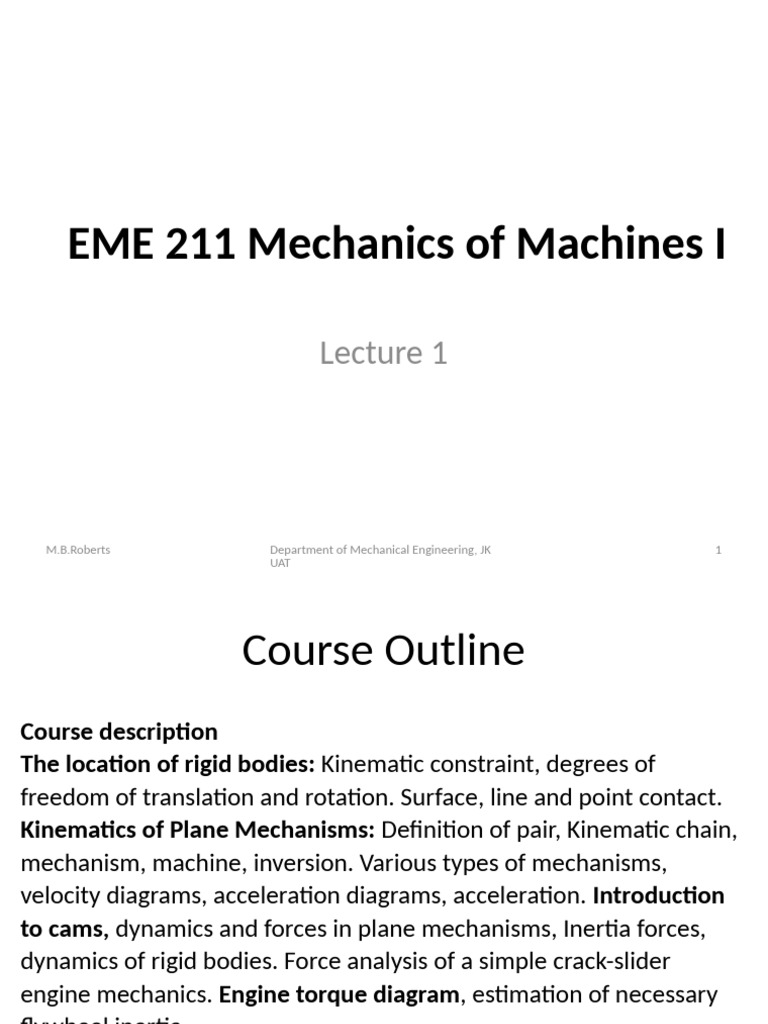 Fundamentals of Mechanisms and Kinematics | PDF | Kinematics | Machines