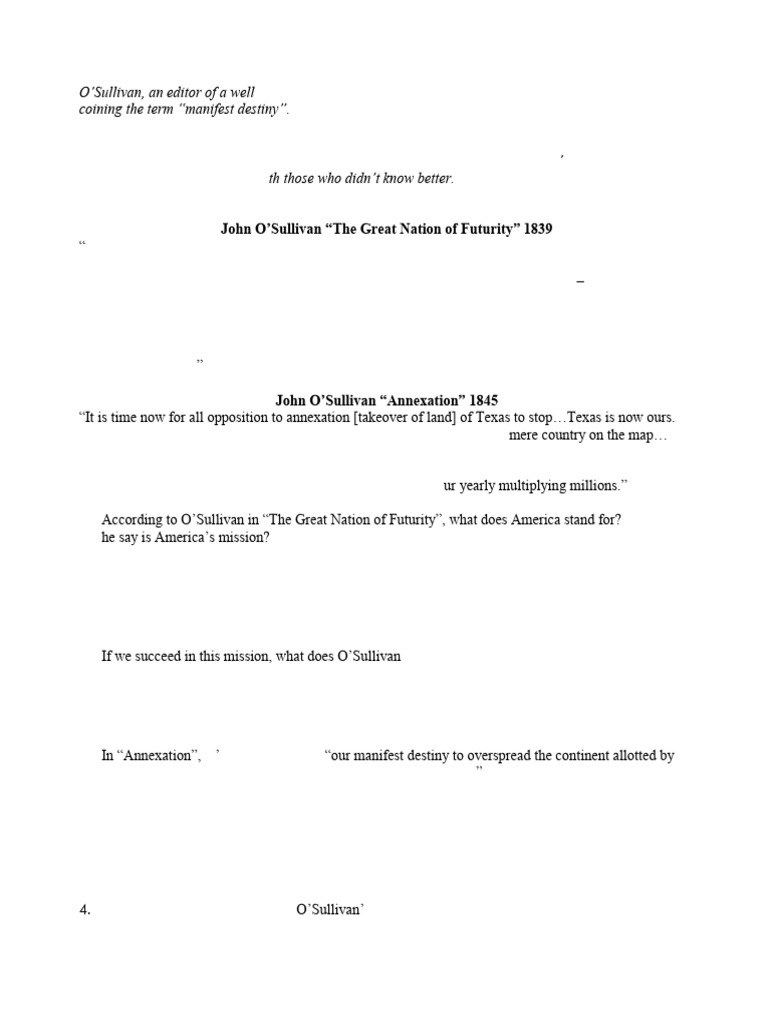 Manifest Destiny | PDF