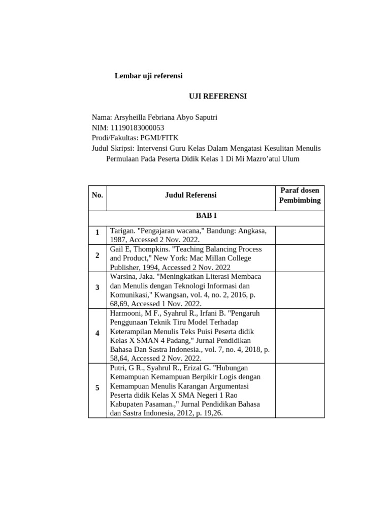Uji Referensi | PDF
