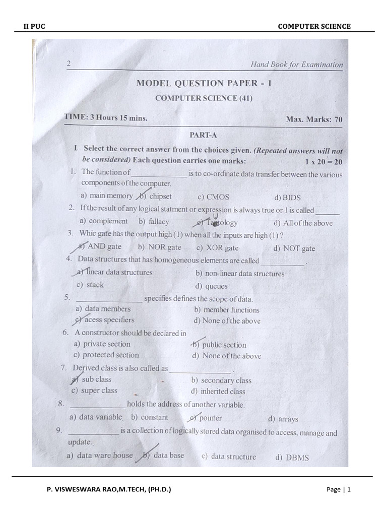 II PUC Computer Science Guide | PDF