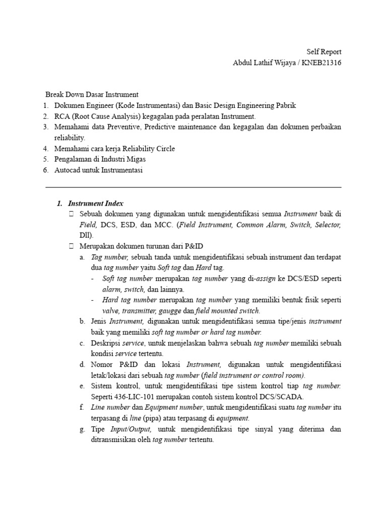 Dasar Instrumentasi dan Kontrol Pabrik | PDF