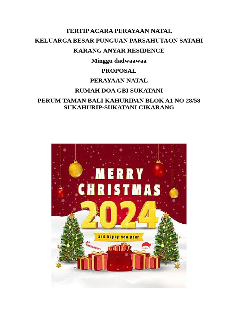 Contoh Proposal Natal | PDF