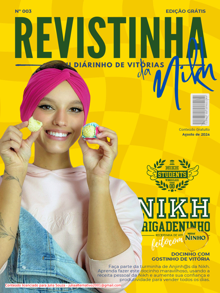Docinho de Vitória: Receita da Nikh | PDF