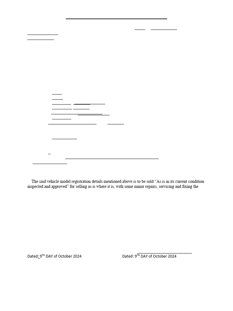 Toyota IST Vehicle Sales Agreement | PDF | Sales | Procurement