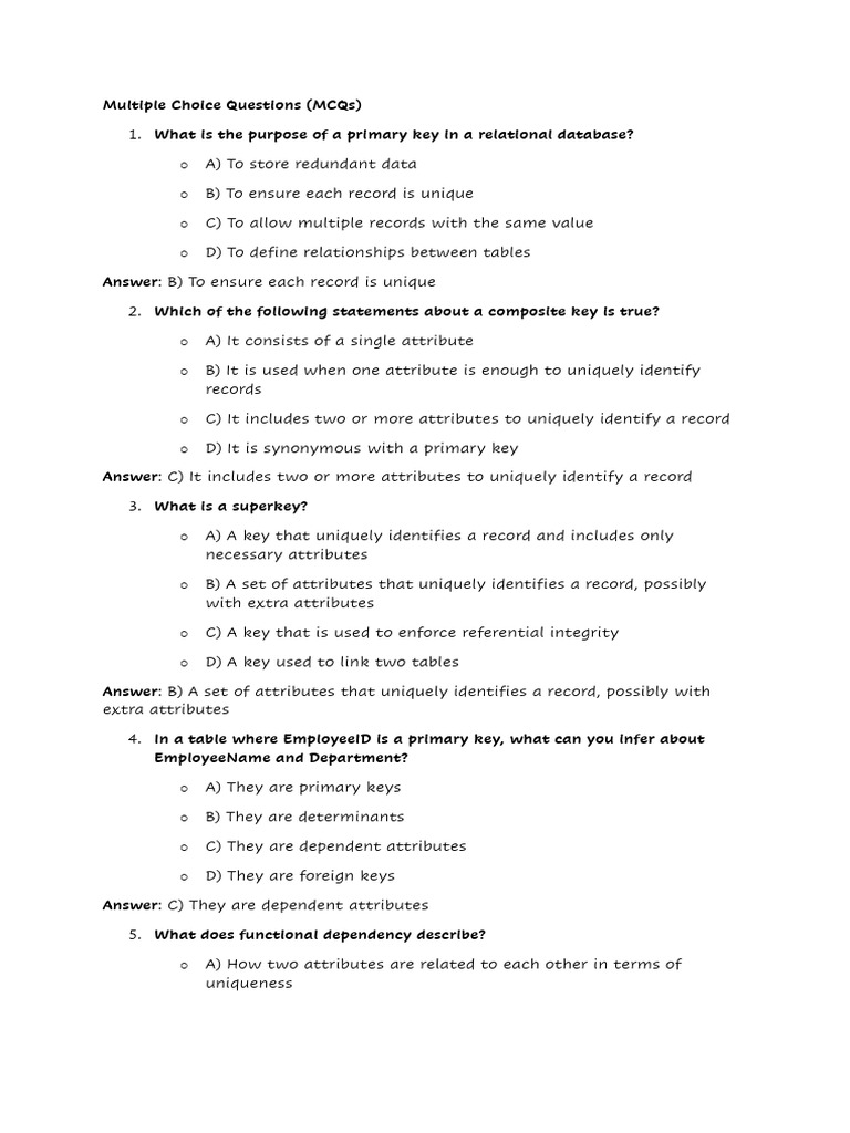 Understanding Database Keys and Integrity | PDF | Database Index ...