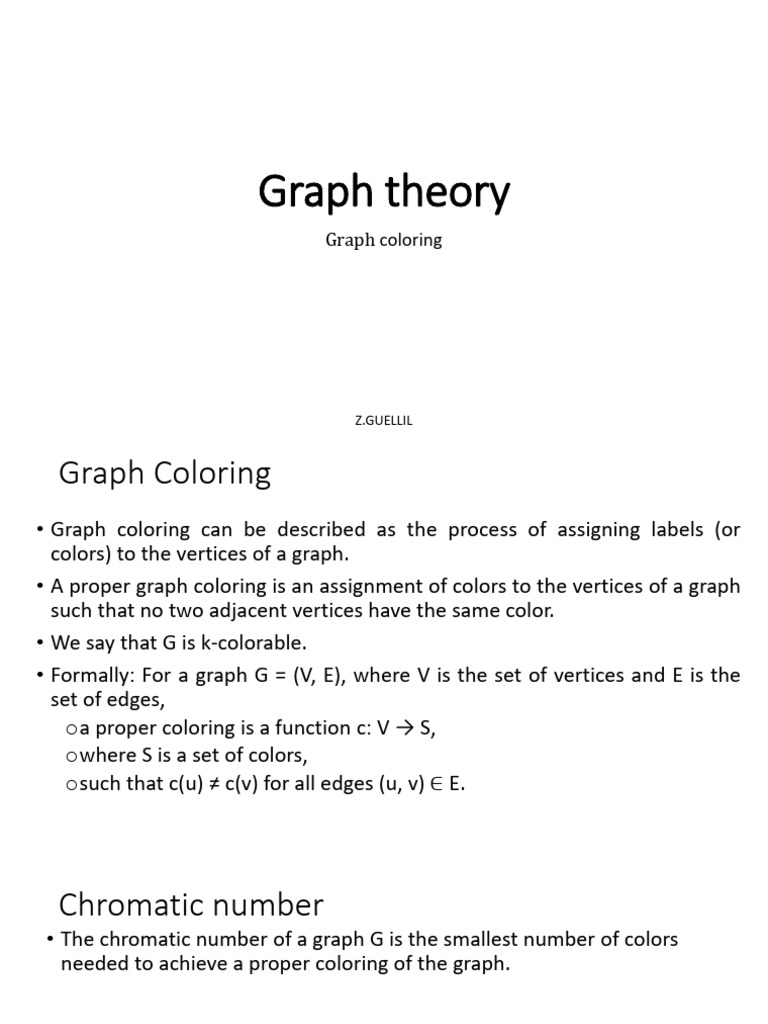 2 Graph Theory Graph Coloring | PDF | Vertex (Graph Theory) | Computational Complexity Theory