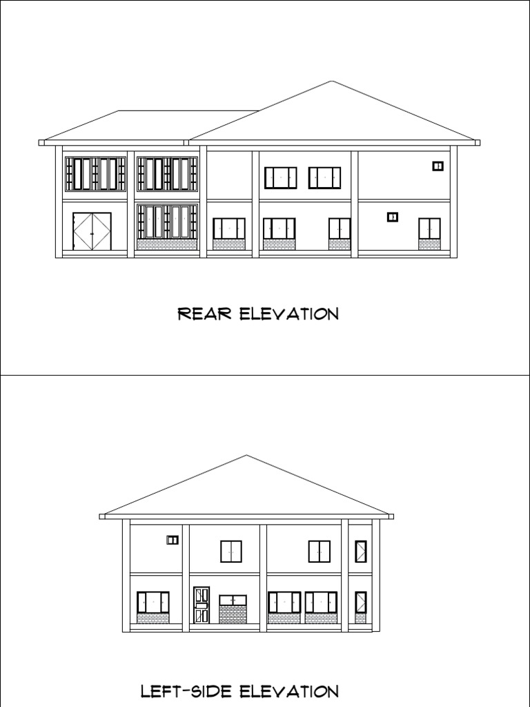 Rear Elevations - Merged | PDF | Door | Bedroom