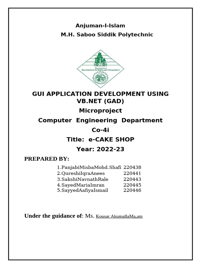 Gad Report With Outputs Pdf Databases Software